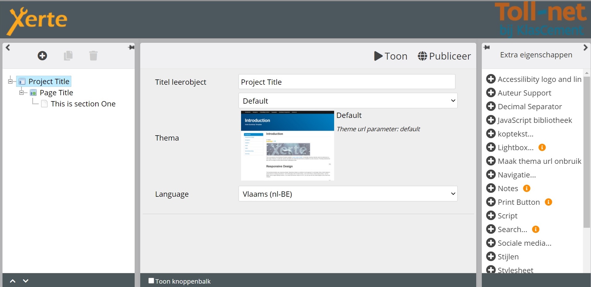 Xerte Gebruikersgids